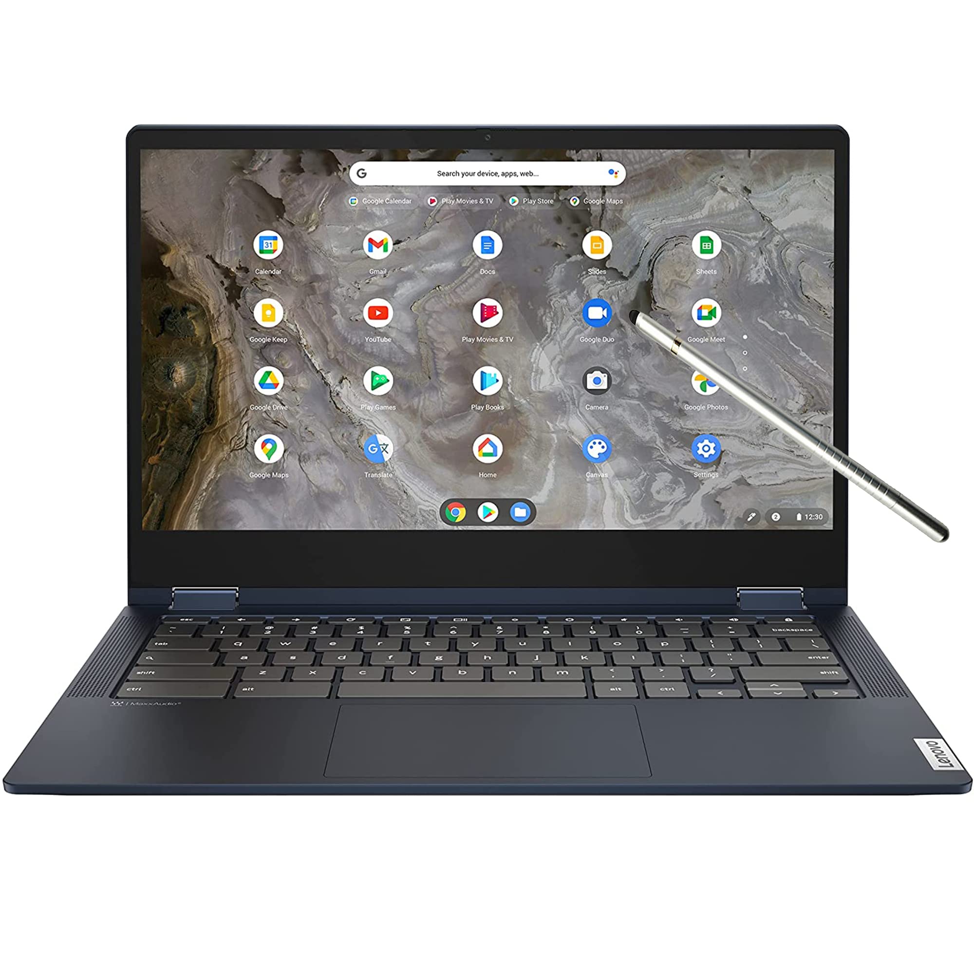 Lenovo 2022 IdeaPad Flex 5 2-in-1 Chromebook Laptop Computer, Intel Core i3-1115G4, 13.3" FHD Touch Display, 8GB Memory, 256GB Storage, Stylus Pen, Chrome OS, Abyss Blue
