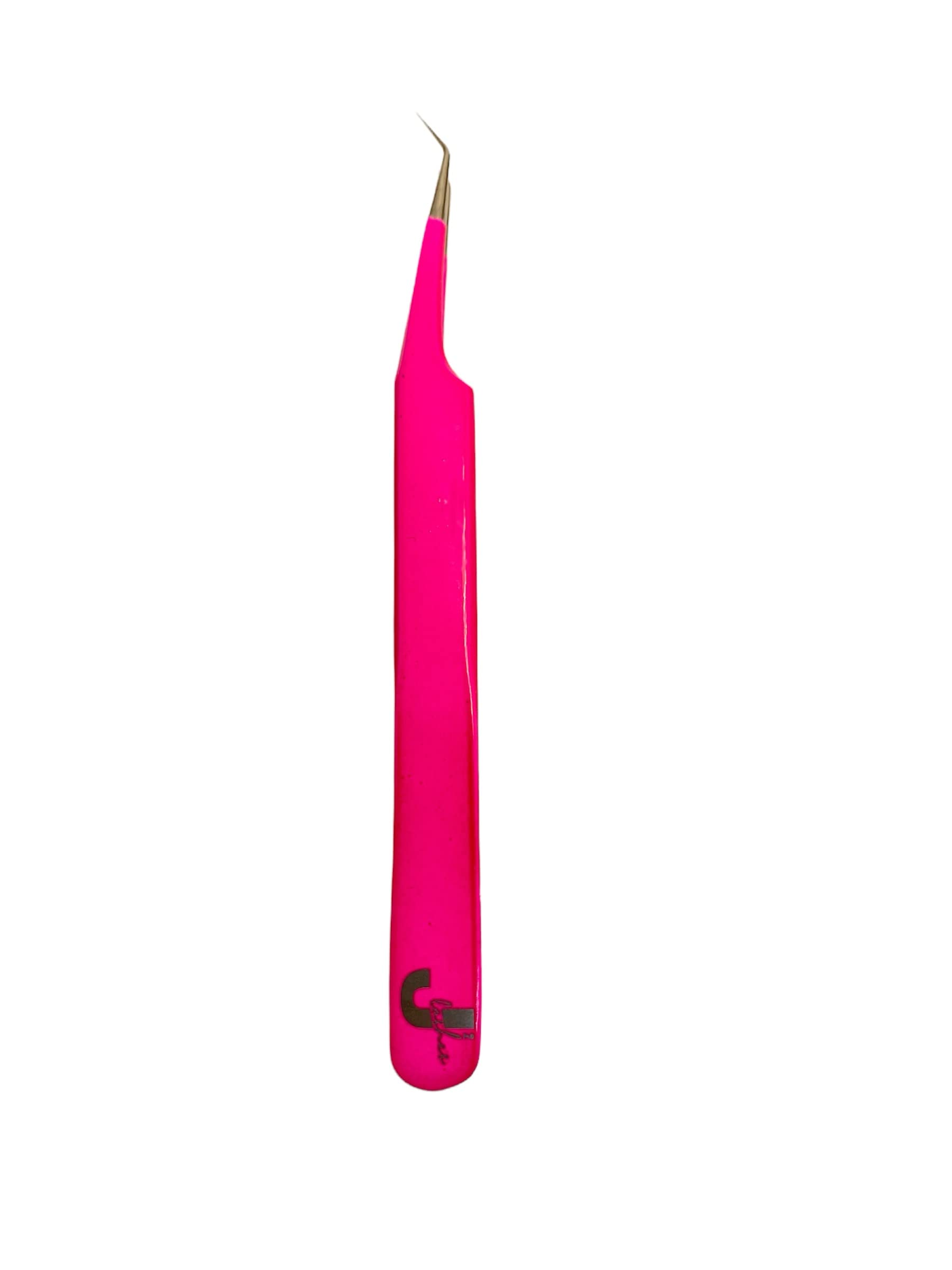 J2 Lashes Hot Pink 45 degree eyelash extension tweezers