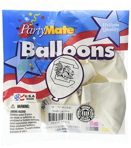Pioneer Balloon Company 10 Count University of South Carolina Latex Balloon, 11", Multicolor