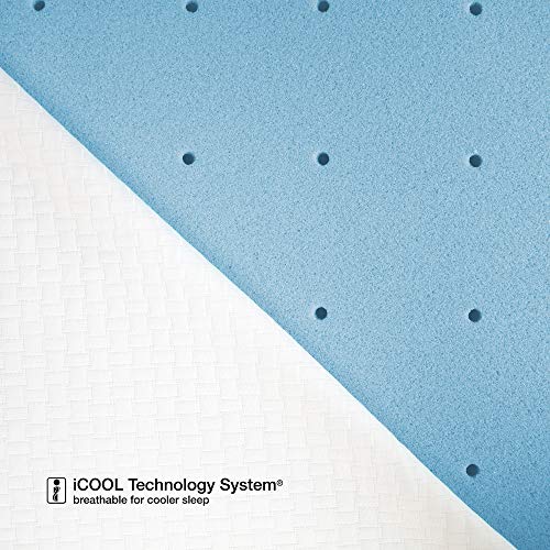 SensorPEDIC 2-Inch Majestic Ventilated Mattress Topper, King, White