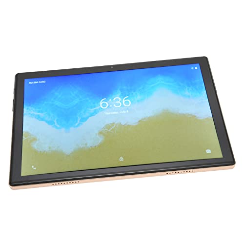 Gold Tablet, 128G ROM 4G RAM Tablet with Octa Core Dual Band 7000mAh Battery, Dual for Kids (US Plug)