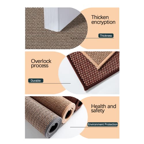 Hiroshi Kitchen Rugs and Mats Non Skid Natural Rubber Twill Washable Waterproof Comfort Standing Mat Runner for Kitchen, Floor, Office, Sink, Laundry(Beige, 17.7*29.5+17.7*47.2)