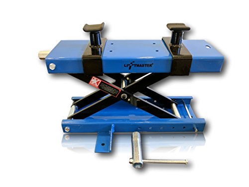 LiftMaster 1100 LB Motorcycle Center Scissor Lift Jack with Safety Pin Hoist Stand Bikes ATVs