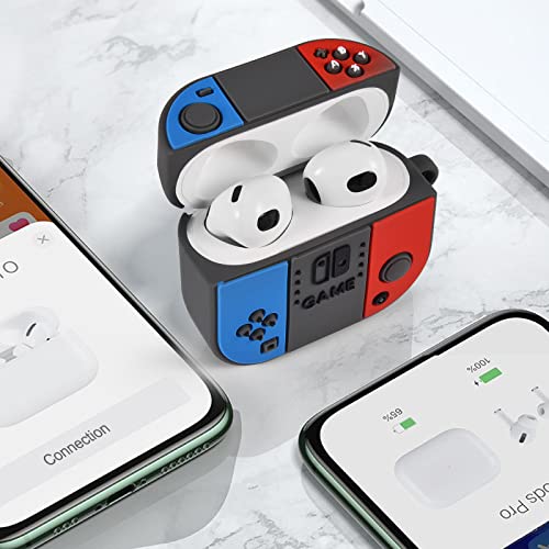 QINGQING Airpods 3rd Generation Cases 2021 Switch Case for Airpods 3 Case Cover Men Kids Teens Boys Wireless Charging Case with Keychain Accessories for Apple Gen 3
