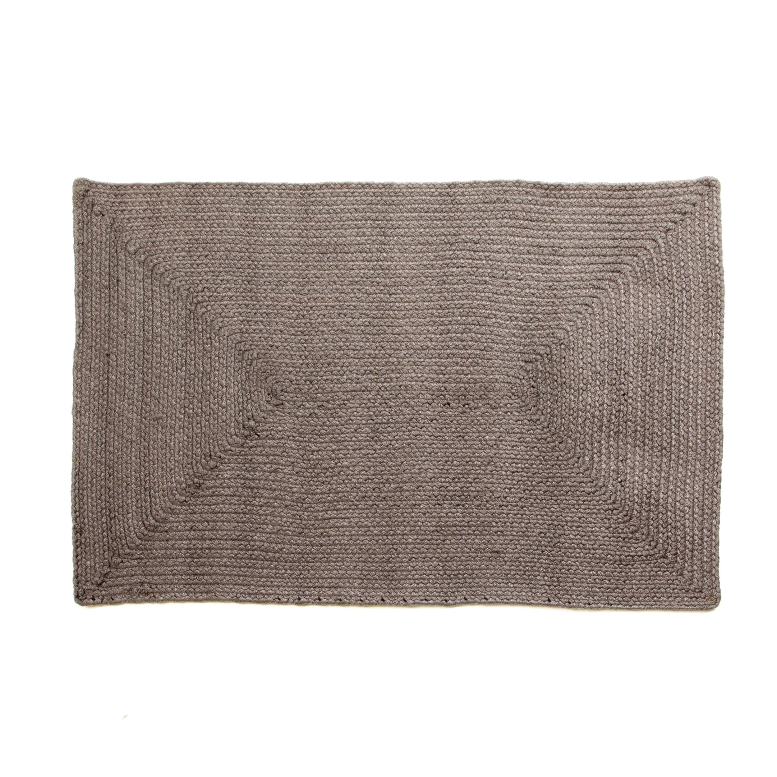 Super Area Rugs Lichfield Gray Braided Rug for Living Room - Washable Braided Rug - Woven Rug for Bedroom - Charcoal Gray 5' x 8' Rectangle