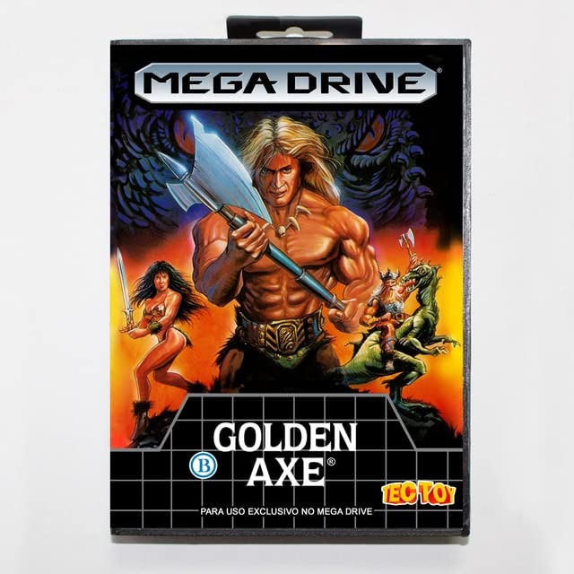 Golden Axe Game Cartridge 16 Bit MD Game Card With Retail Box For Sega Mega Drive For Genesis (BR Box)