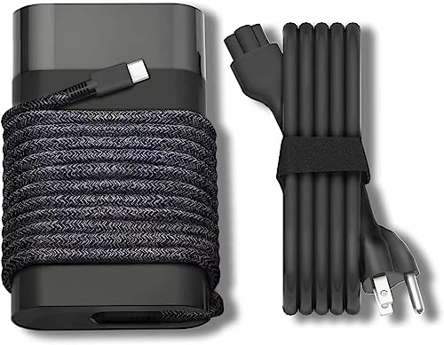 New Slim HP 65w USB C Laptop Charger Replacement for HP Spectre x360 Envy Chromebook Elitebook x360 Pavilion Elite x2 Type C Power Cord Ac Adapter