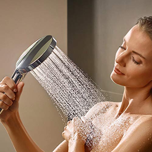 hansgrohe Raindance Select S Easy Install 5-inch Handheld Shower Head Modern 3 -Spray PowderRain, Rain, Whirl 26037001