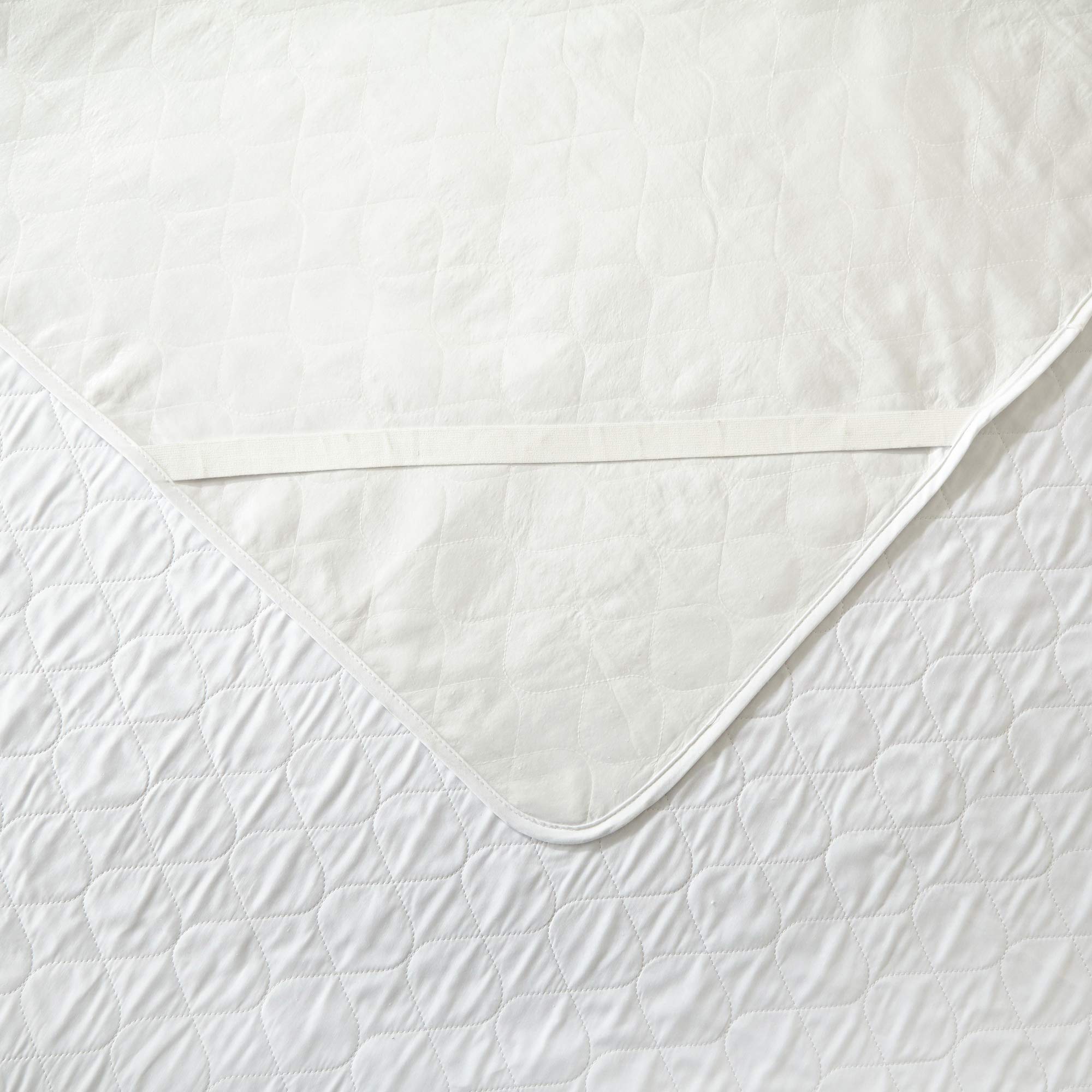 Queen Mattress Protector Cover Waterproof Quilted Fitted Soft Cotton Mattress Cover Pad Washable Mattress Bed Protector with Elastic Band (Queen Size)