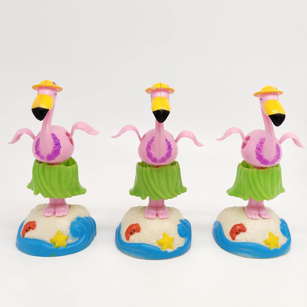Esquirla Adorable Dancing Skirt Flamingo Statue Figure, Plastic Bobbleheads Doll,