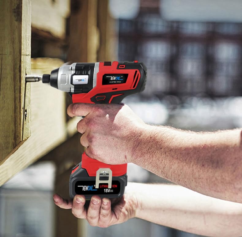 NEWONE 18V MAX MATRIX Drill,12-Tool Set Power Tool Combo Kit, Cordless Tool Set,2 Batteries and One Charger