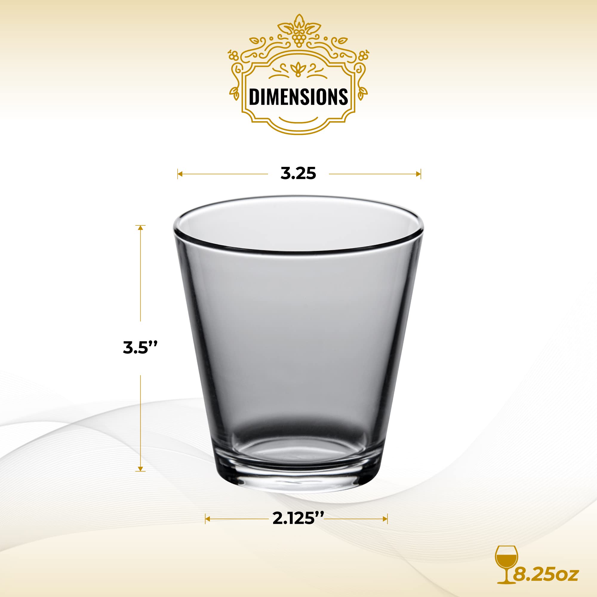 HISTORY COMPANY Enoteca Italian Wine Bar Stemless Wine Glass 4-Piece Set (Gift Box Collection)