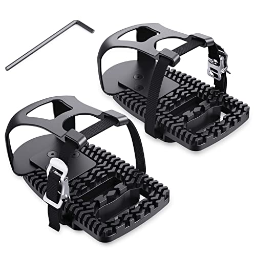 Miden Toe Cages Compatible with The Peloton Bike, Toe Cage Pedals Adapters for Regular Shoes, Pedals Shoe Cage, Convert Look Delta Pedals on Pelaton Bike Pedals to Toe Cages - Ride with Sneakers