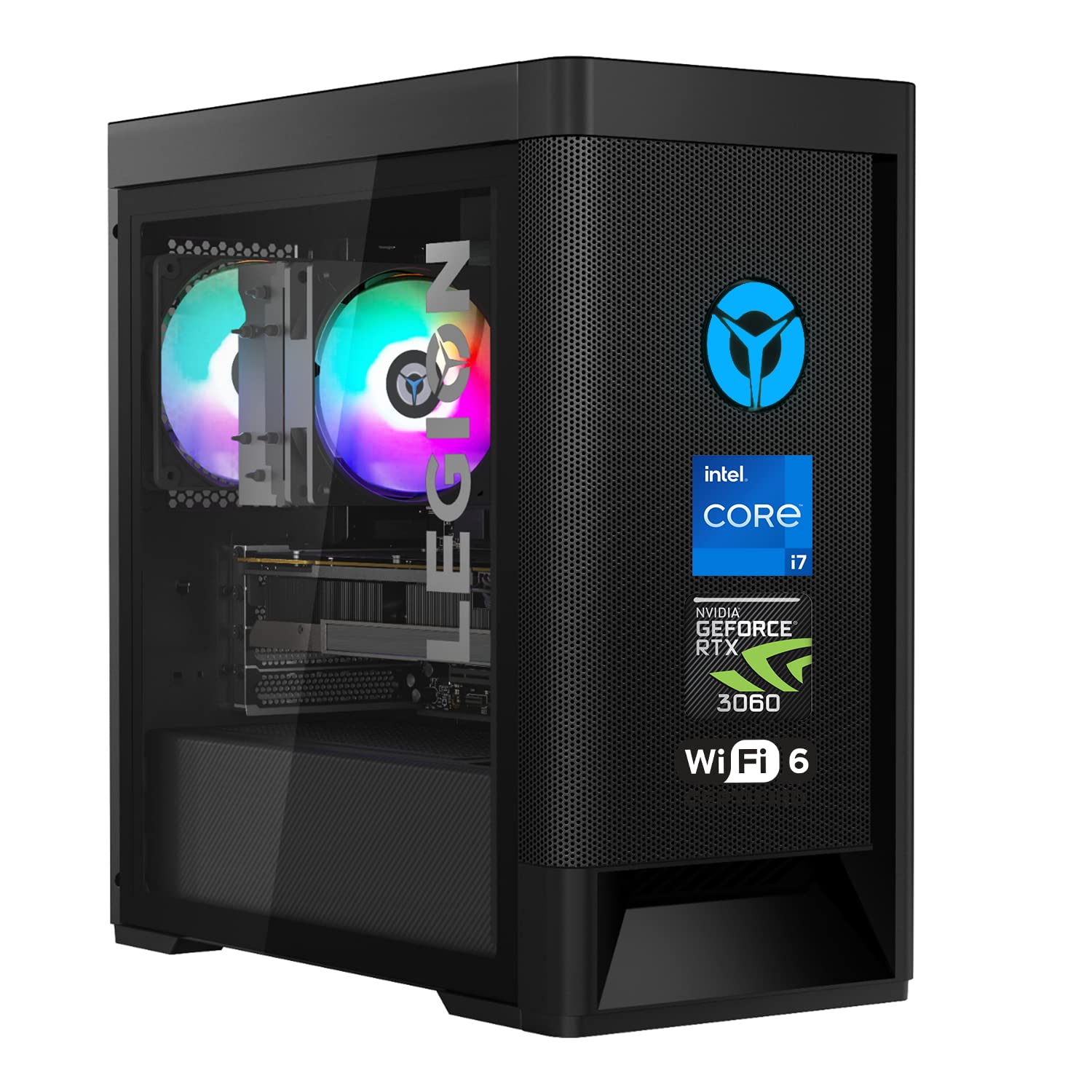 Lenovo Legion Tower T5 Gaming Desktop, Intel Core i9-13700F Processor, GeForce RTX 4090, 64GB RAM, 2TB PCIe SSD, HDMI, RJ45, DisplayPort, Wi-Fi 6, Windows 11 Home, Wired KB & Mouse, Black