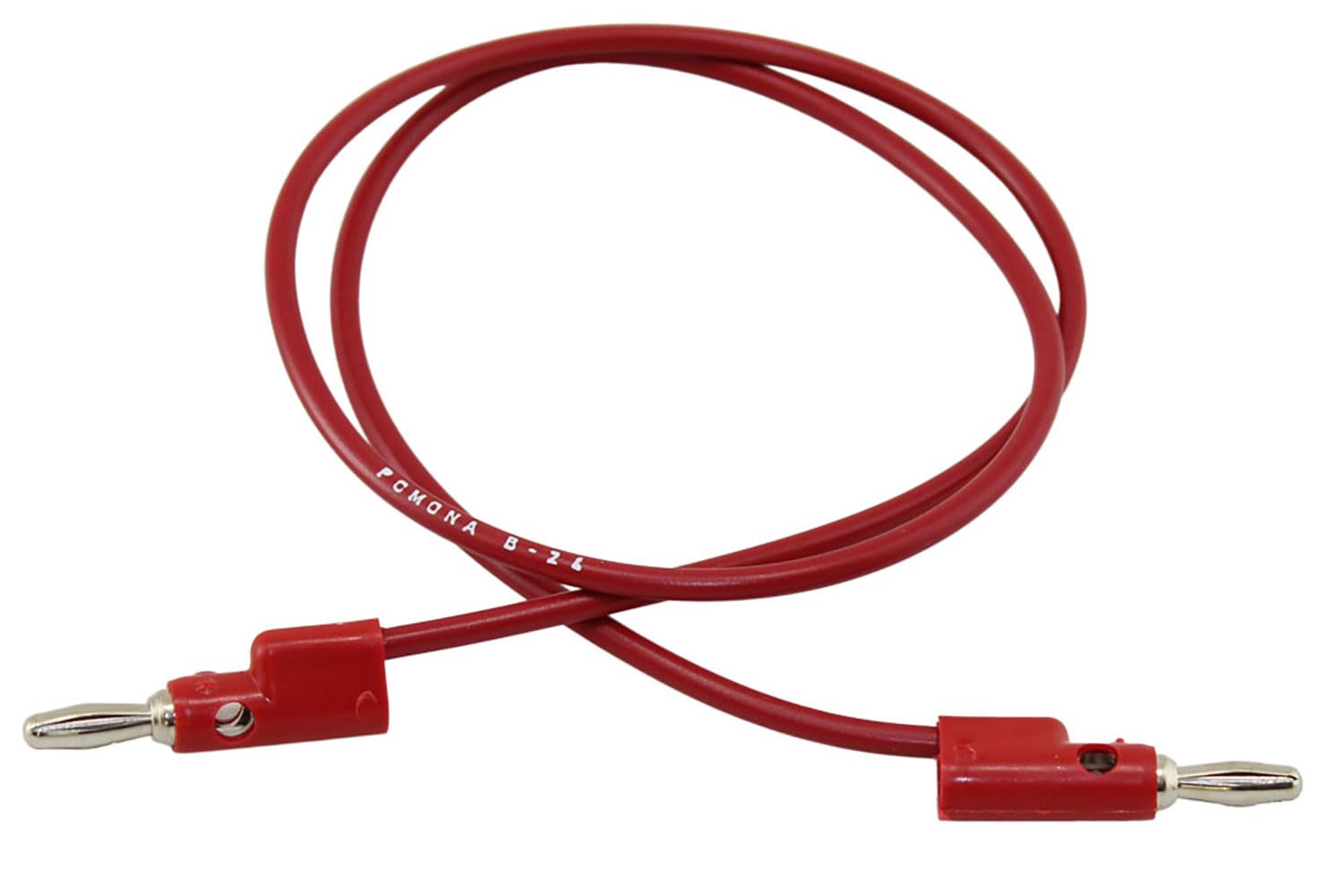 Pomona Electronics Test Cable Stackable Banana Plug to Stackable Banana Plug Red 24 Inch
