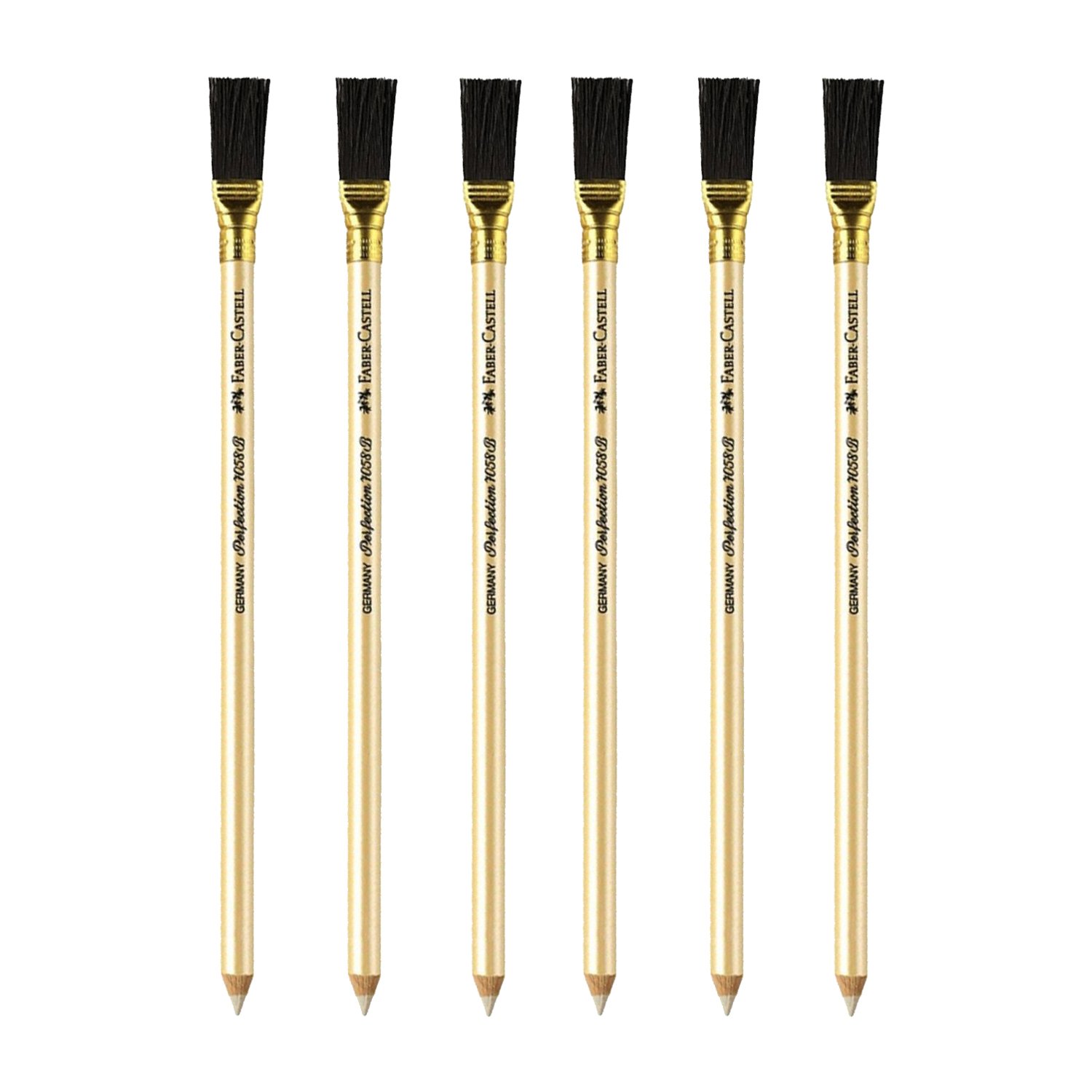 Faber Castell Faber-Castell Perfection Eraser Pencil with Brush (6-PACK)