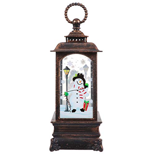 Veemoon Christmas Lanterns Light Lighted Christmas, Fall Snow Globe Lantern, Thanksgiving Candle Light Lamp Snow Globe for Fall Harvest Day Home Fall Decor Gift Xmas Wind Light