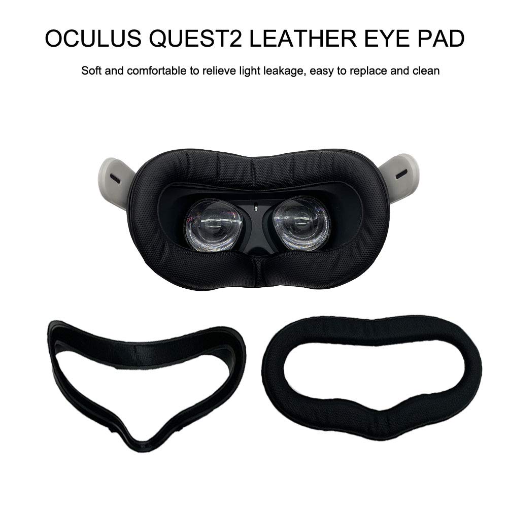 EKDJKK Face Cover Replacement for Oculus Quest 2, Facial Interface Bracket & PU Leather Foam Face Cover Pad Replacement VR Facial Protect Cover Accessories Set