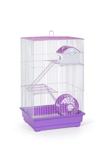 Prevue Pet Products Three-Story Hamster & Gerbil Cage Purple & White SP2030P