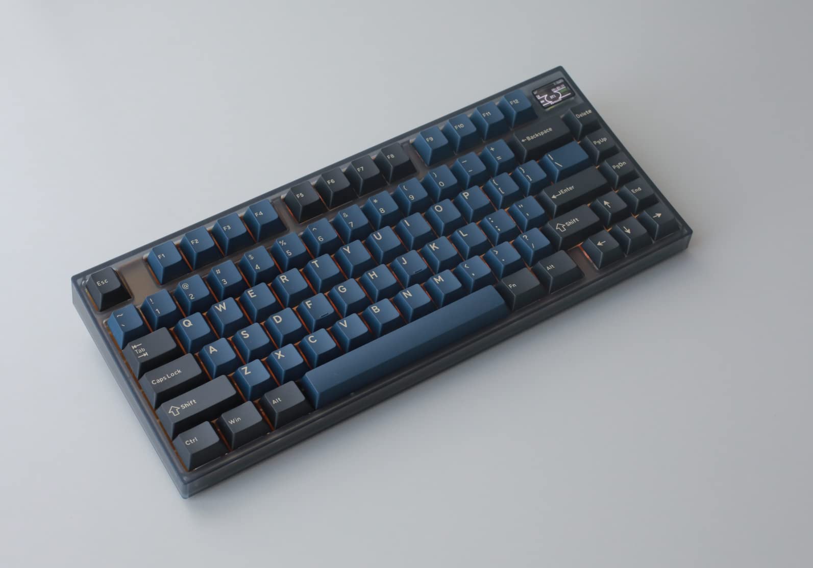 keydous NJ81 Wireless Mechanical Keyboard with Customizable Screen Bluetooth/2.4G/Wired 75% Hot-swappable Gaming Keyboard with RGB PBT Keycap for Win Mac
