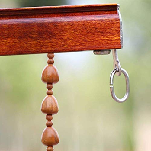 HAPPLiGNLY 35 Strands Beaded Door Curtains for Doorways Wood Bead String Curtain for Room Dividers Semicircle Handmade Home Hanging Screen Retro Style - Customizable (Size : Width 120cm)