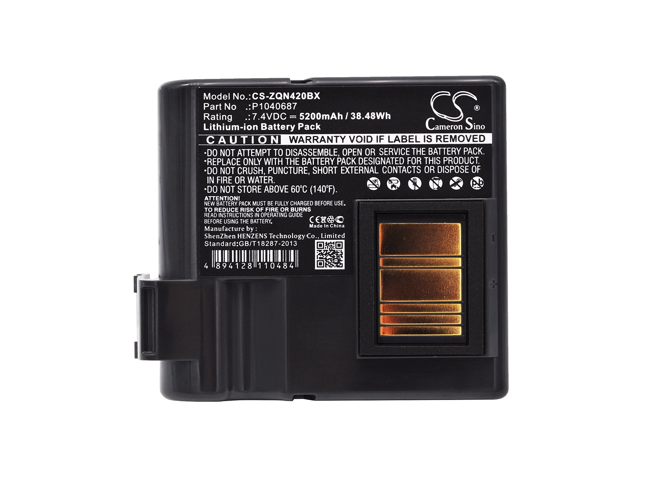 JIAJIESHI 5200mAh/48.96Wh Replacement Battery Fit for Zebra QLN420, ZQ630 BTRY-MPP-68MA1-01, P1040687, P1050667-016