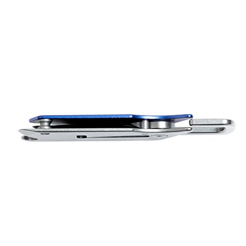 Kershaw Pub, Blue Multifunction Pocket Knife (4036BLUX) with 1.6 Inch 8Cr13MoV Stonewash Blade and Black Handle, Includes a Screwdriver Tip, Pry Bar, Key Chain Attachment and Bottle Opener