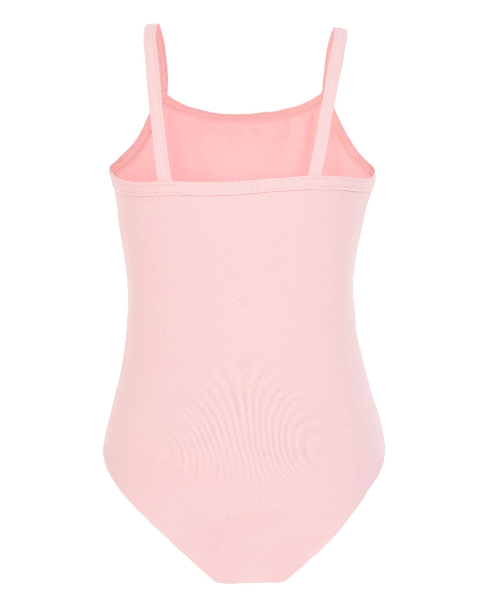 Domusgo Dance Camisole Leotard for Girls Size 4t 5t Pink Sleeveless Ballet Top with Spaghetti Strap