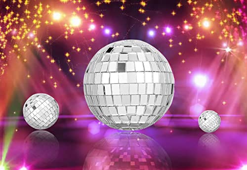 Newmemo 11pcs Disco Ball Cake Decoration Mirror Cake Topper 70's Disco Disco Ball Table Decorations Disco Ball Centerpiece Decor Dance Birthday 70s Theme Party