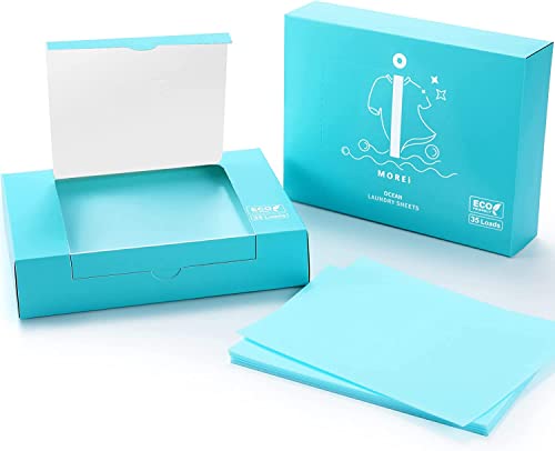 Portable Laundry Detergent Sheets - no Scent,heavier piece 35 count, Quick Disolve, Ecoigy,Eco-friendly, Zero Waste, Plastic Free, Liquid free, Powder free, Easier than Pods, Packs or Pacs, for Home Dorm Travel Camping & Hand Washing Clean No Waste Fresh