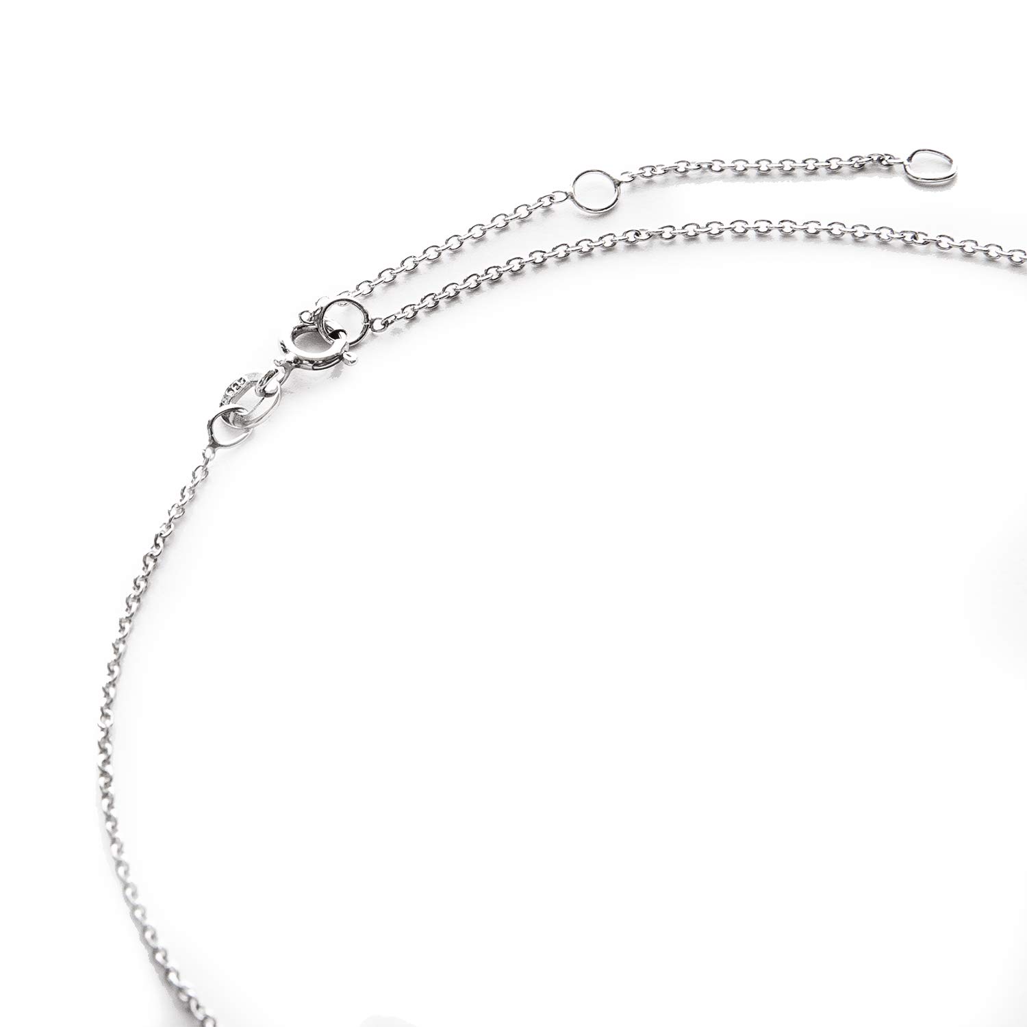 Deidreamers Sterling Silver Side Mini Initial Necklace P