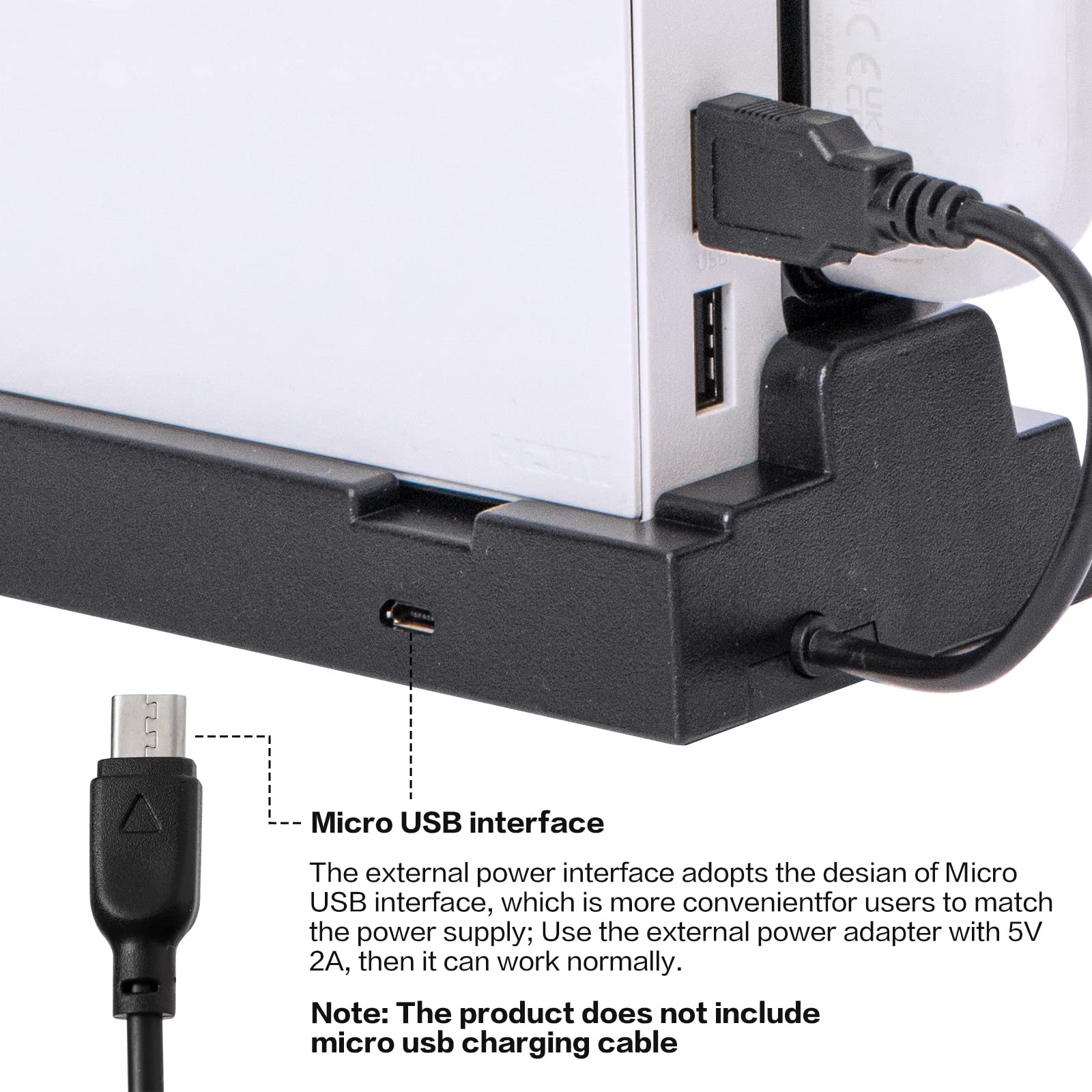 Switch Hub Dock, USB Hub for Nintendo Switch with 4 Output Ports (Does not work with keyboard and mouse)