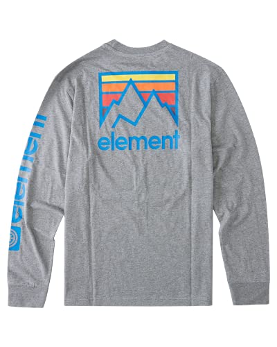 Element mens Joint Long Sleeve Tee Shirt, Light Grey Heather Joint, Large US
