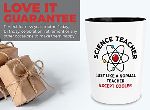 Flairy Land Scientist Shot Glass 1.5oz - Science Teacher - Chemist Mathematican Technologist Laboratory Analyst Data Knowledge Chemical Worker