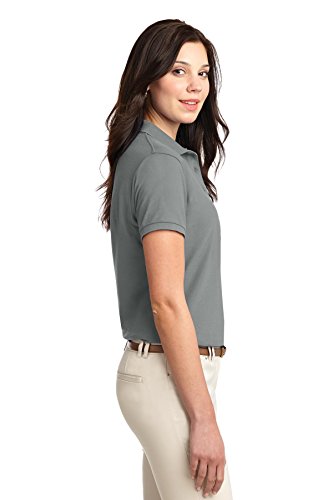 Port Authority Ladies Silk Touch Polo M Cool Grey