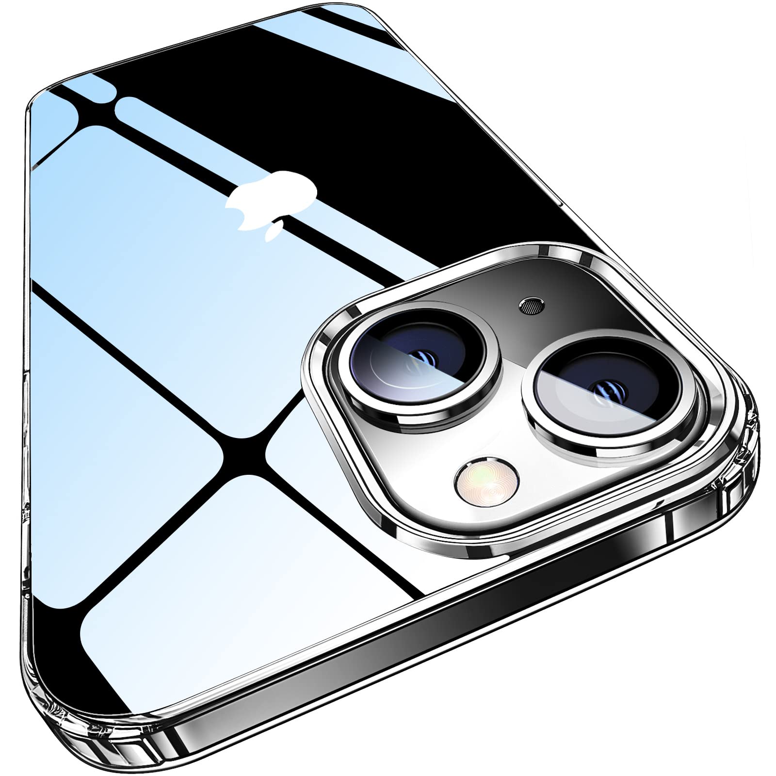 Elando Crystal Clear Case Compatible with iPhone 13 Case, Non-Yellowing Protective Shockproof Slim Thin Phone Case, 6.1 inch, (Ci132)