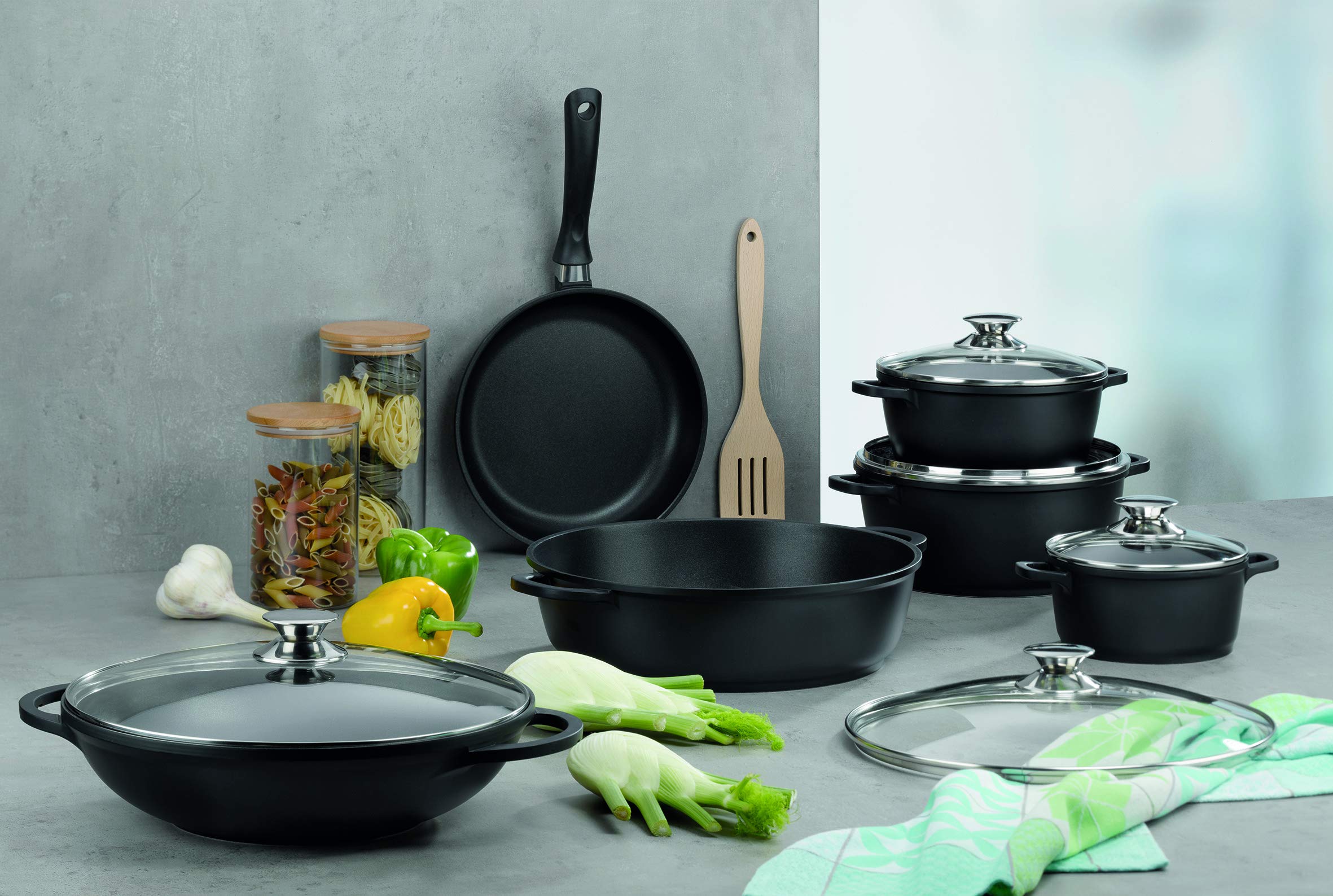 Kela "Kerros Serving Pan, Cast Aluminium, Black, 24 cm