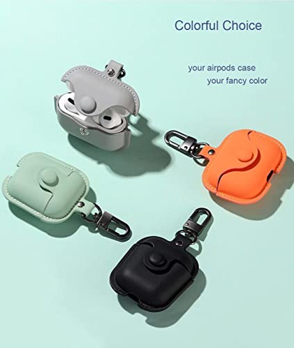 Miitoomo AirPods 3 Case Leather Case for Apple AirPods 3rd Generation Fashion Rose Pink Case Snap Closure Charging Case (Light Pink)