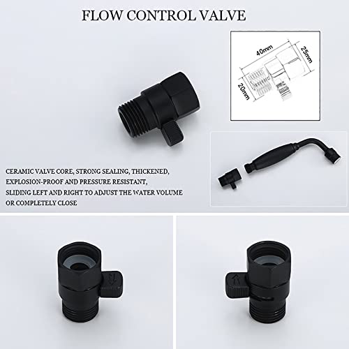 JIYTG Handheld Bidet Sprayer 2 Spray Modes Baby Cloth Diaper Sprayer Single Cold Toilet Sprayer Wall Mounted Brass Handheld Sprayer Kit with Angle Valve