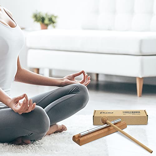 Ehome Meditation Chimes, Mindfulness Solo Hand Chime, Classroom Bell Percussion Instrument, Teacher Tools Reminder Bell with Mallet Storage Bag for Prayer Yoga Eastern Energies Music Gift