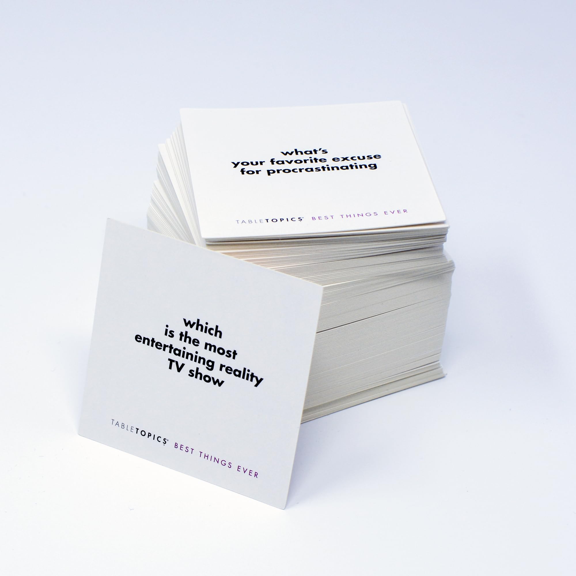 TableTopics Best Things Ever - 135 Fun Conversation Cards, Use as Ice Breakers, Get to Know More About People Close to You, Share Your Favorites