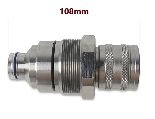 MIKODA 7246802 AT406475 Hydraulic Female Flat Face Quick Coupler Skid Steer Φ48mm Thread, Compatible with Bobcat John Deere Skid Steer Loader 318E 319E 320E 323E 326E 328E 329E 332E