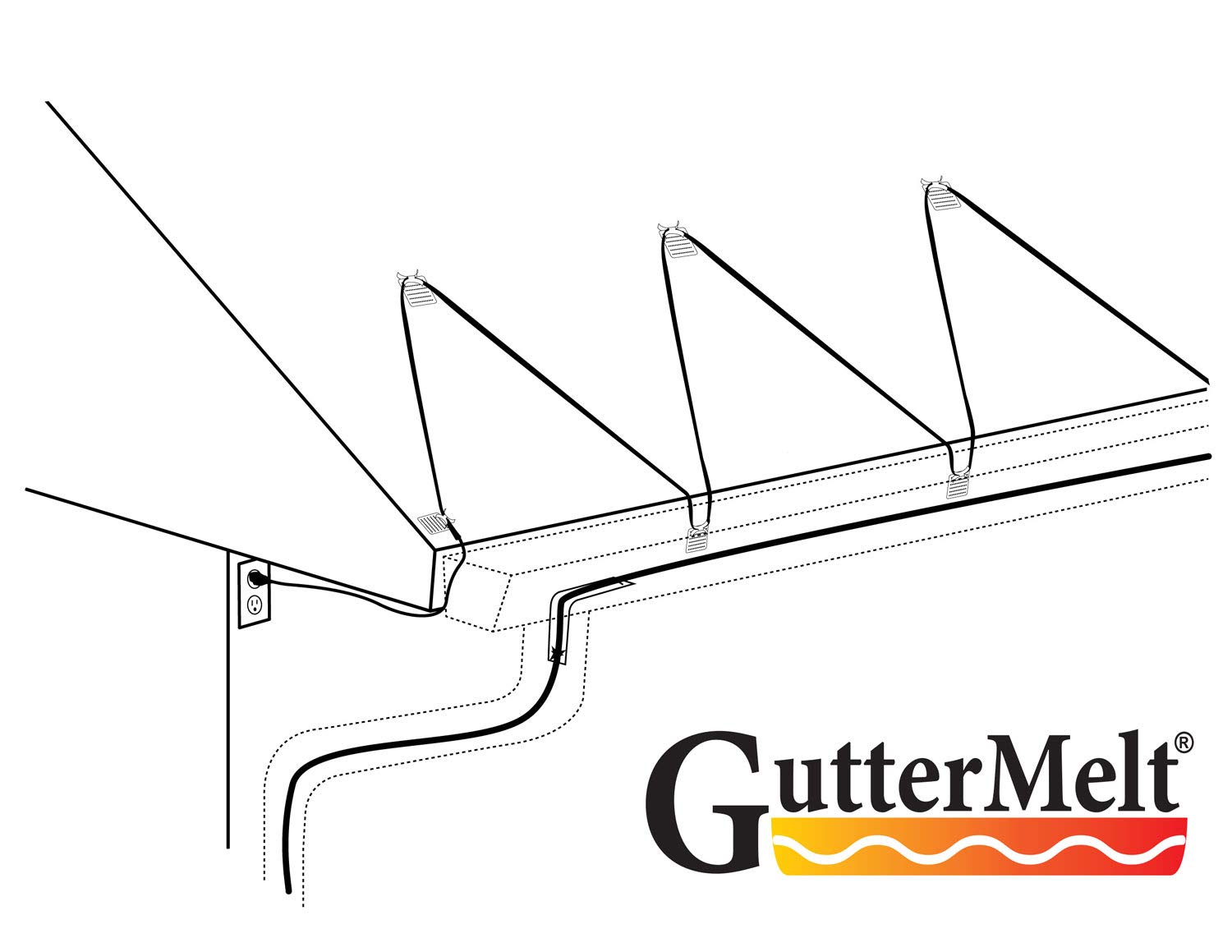 Heatizon GutterMelt 9 Watts Per Foot Roof & Gutter Snow Deicing Cable Kit (70 feet)