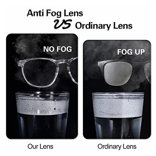 PSI Anti Fog Safety Glasses for Women Men, Cute Lab Stylish Anti-Scratch Protective Eyewear ,Blue Light Blocking Glasses Safety Goggles for Nurses Clear