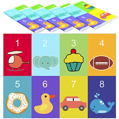 Youngever 80 Disposable Placemats Table Topper, Extra Sticky (4 Sides) Adhesive Peel and Stick Strip Disposable Mats for Kids Toddlers Baby Children, 18 Inch x 12 Inch Kids Safe (Animal)