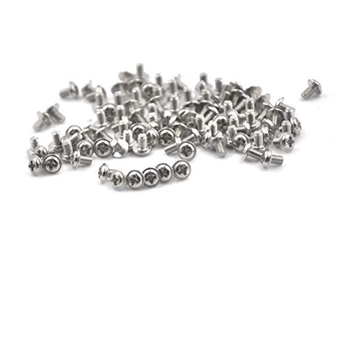 Kigauru Screw 100Pcs M3 Screw M3X5 5mm PC Case Hard Drive Precision PSU 6/32" Hex Screws for Computer Floppy DVD ROM Motherboard 7mm