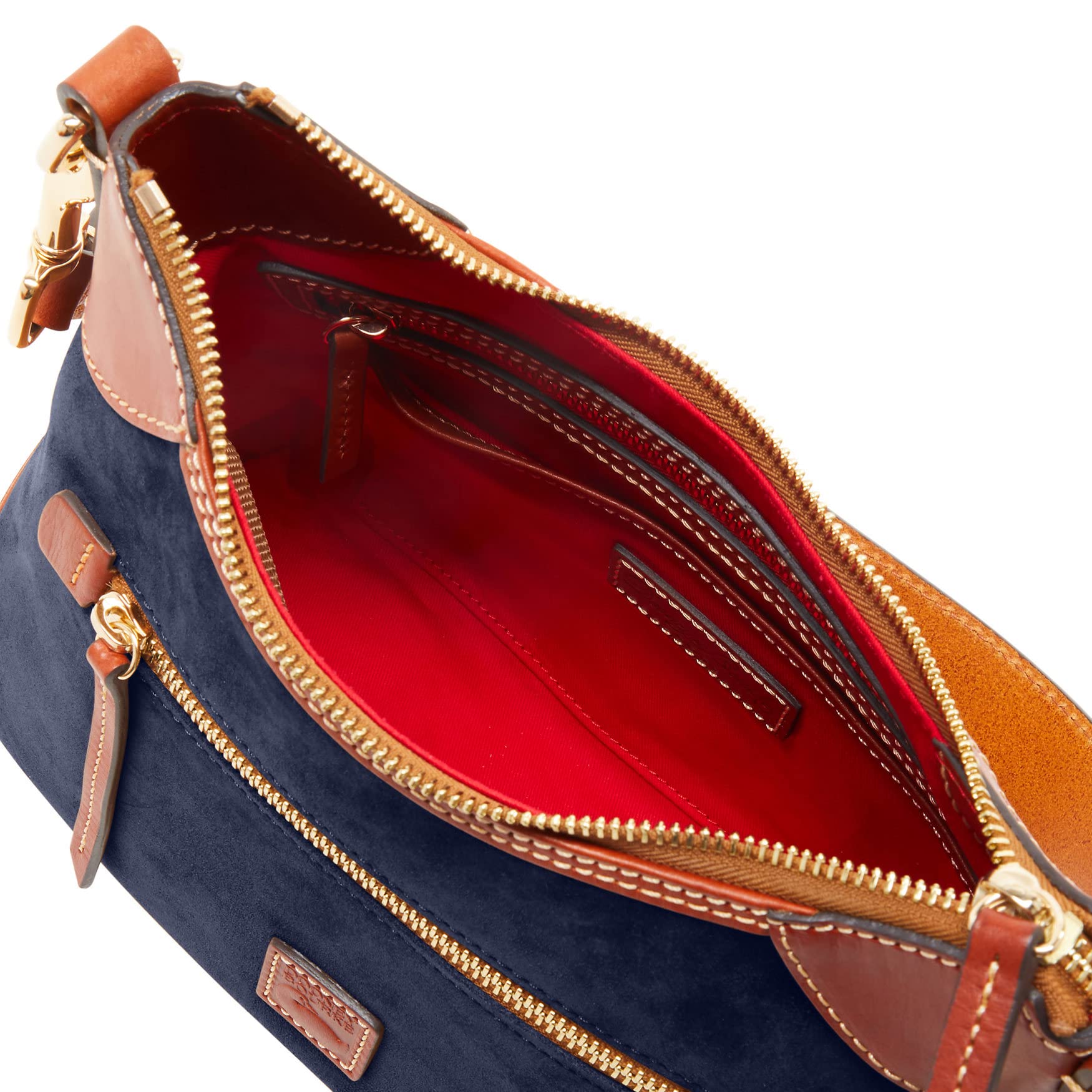 Dooney & Bourke Handbag, Suede Small Hobo Shoulder Bag - Navy