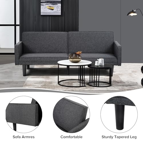LCOZPG L-Shaped Sectional Sofa, Large, Black