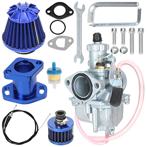YOXUFA VM22 Mikuni Non Hemi Predator 212cc Racing Carburetor Carb Air Filter Kit for Coleman CT200U CT200U-EX BT200X Baja Warrior MB200 GX200 196cc 200cc Engine Mini Bike Go Kart High Performance Part