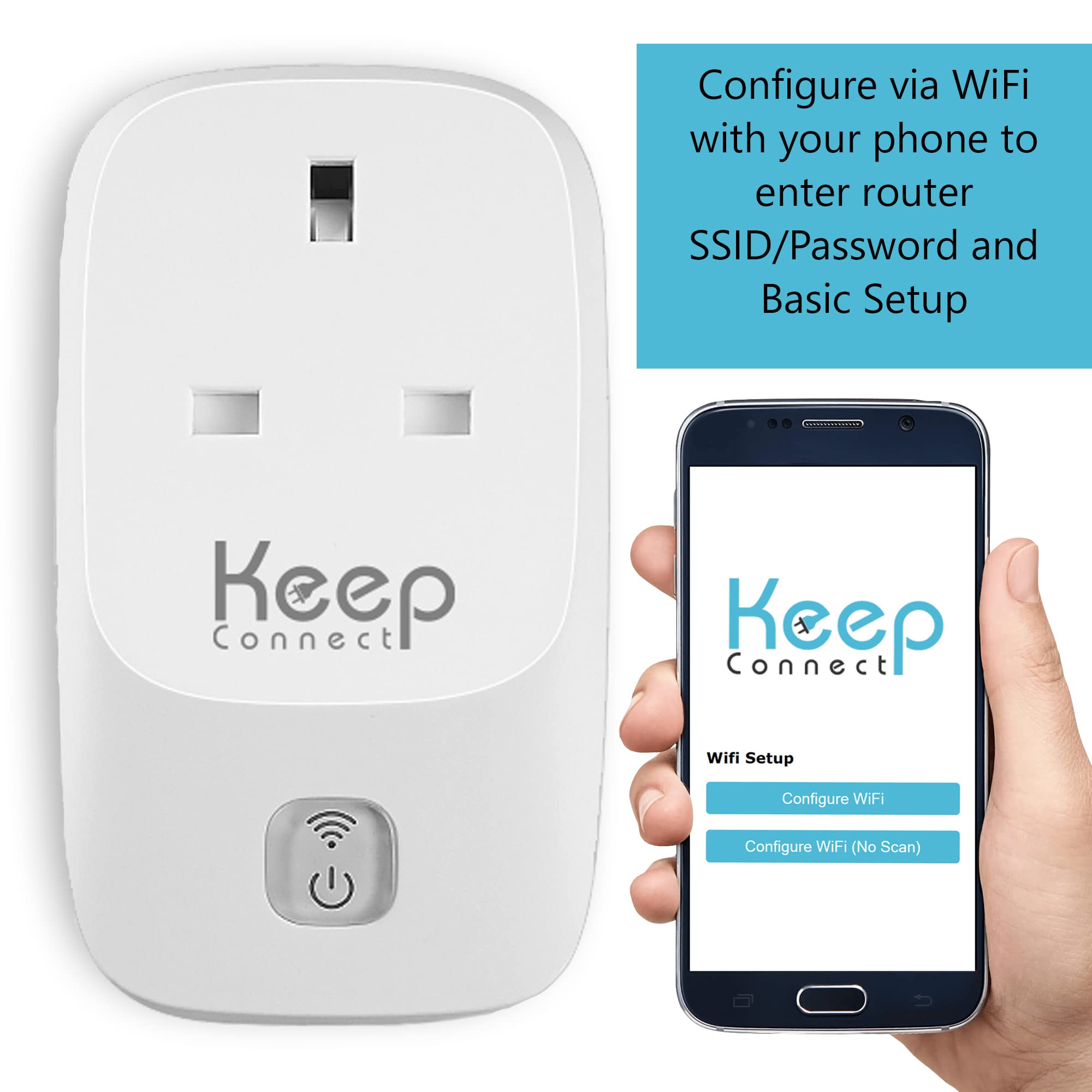 Keep Connect Router Wi-Fi Reset Device, Monitors Connectivity and Resets When Required. No App Necessary. If You Enter a Phone Number it Will Send Texts Upon resets.